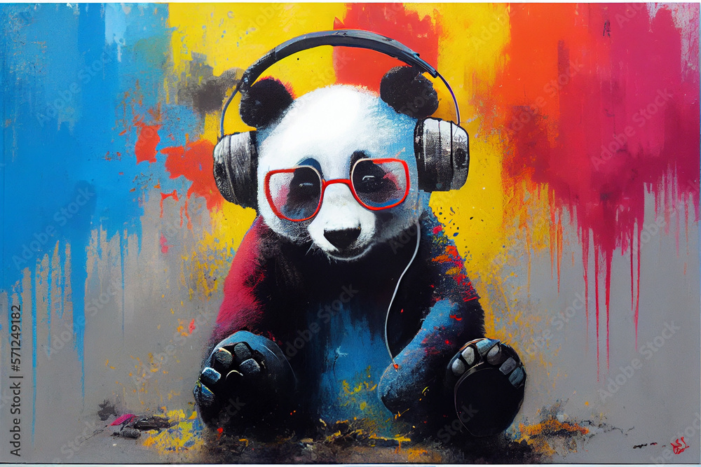 Colorful Panda Bear Artwork - Modern and Cool Pop Art Design for ...