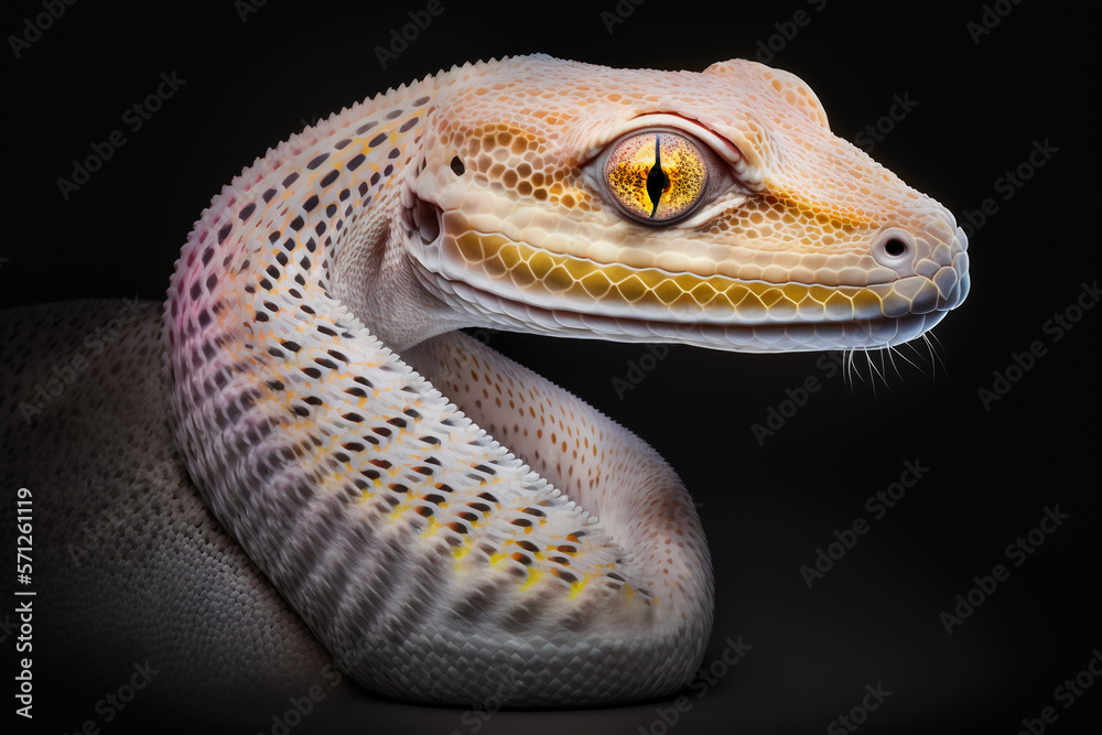 Insanely detailed high key symmetrical photoshoot of a snake Generative ...