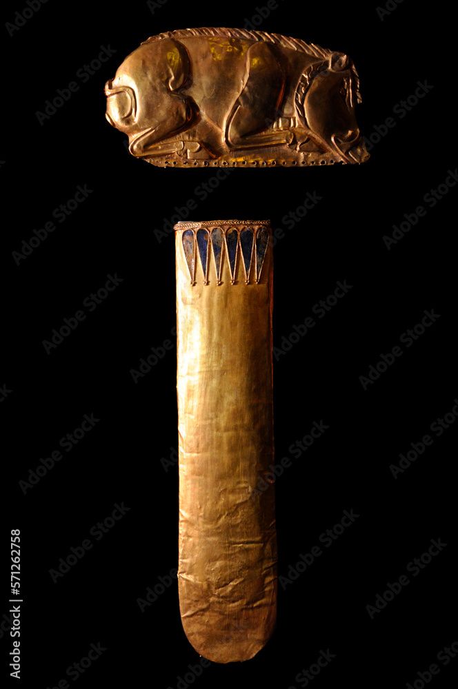 Scythian golden sheath and overlay made like wild boar. Collection of ...