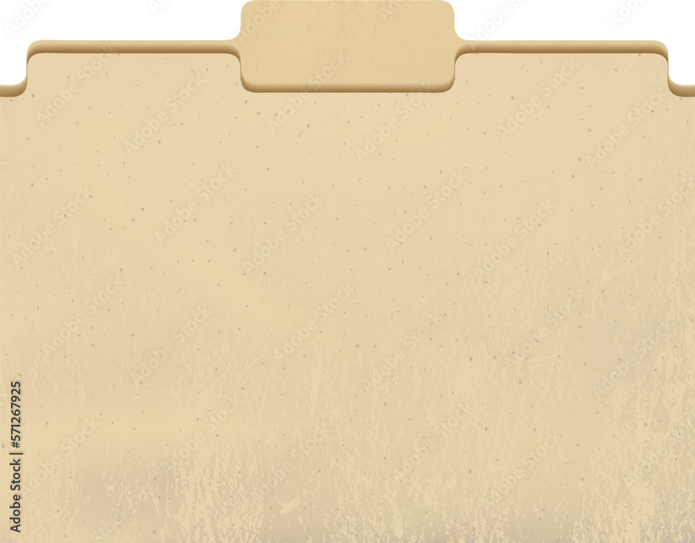 Manila folder with cut tab isolated on white. Paper case archive for ...