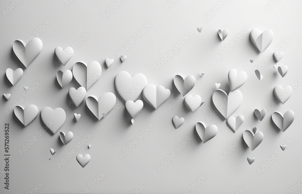 Heart Background, hearts of different shapes and colors for a greeting ...