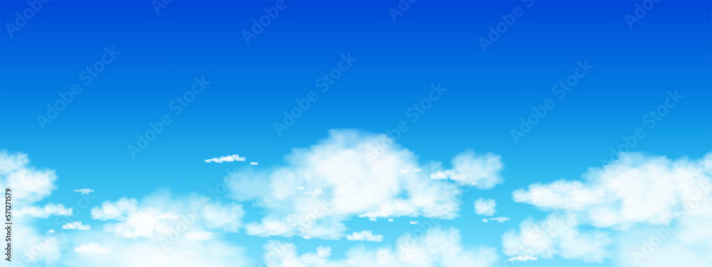 Seamless Blue Sky with altostratus clouds background,Vector cartoon ...