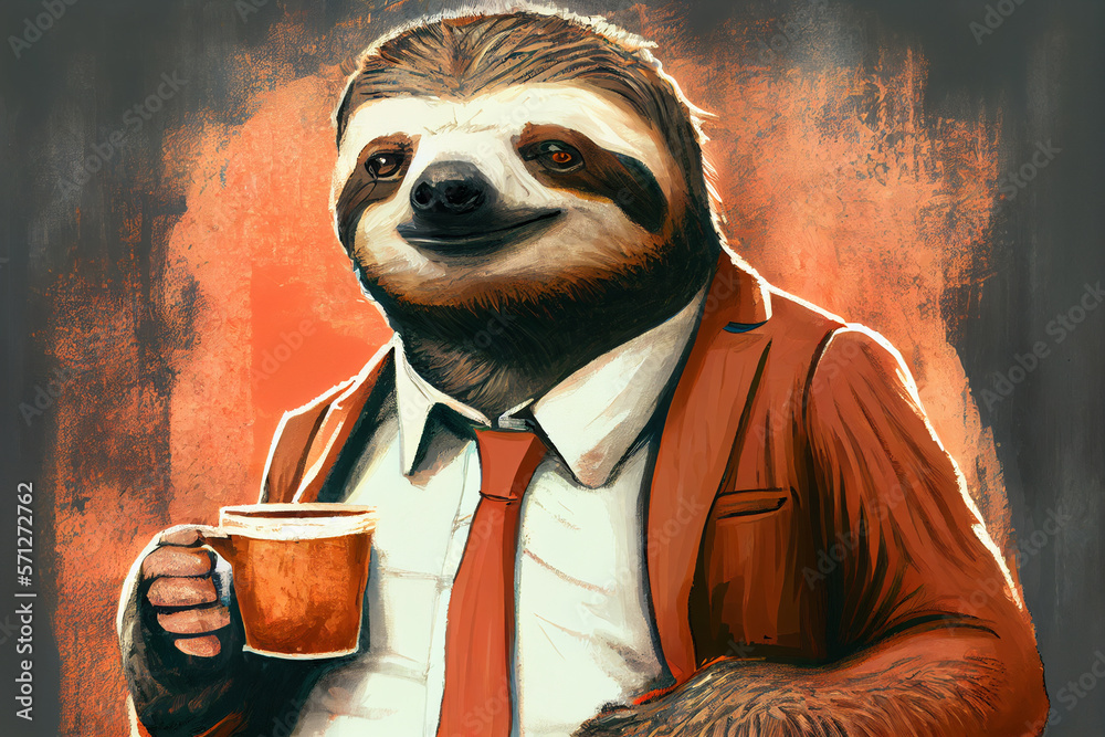 Colorful Sloth Artwork - Modern and Cool Pop Art Design for Influencer ...