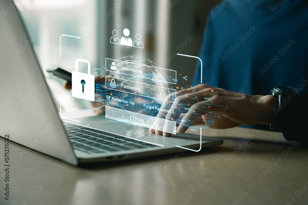 cybersecurity login with username and password , user privacy security ...