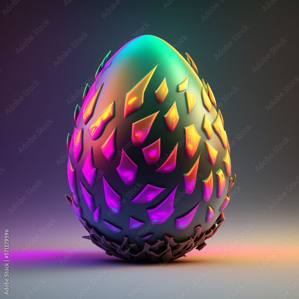 Shining Easter Egg For Realistic RPG Game Asset, AI Generated Game ...