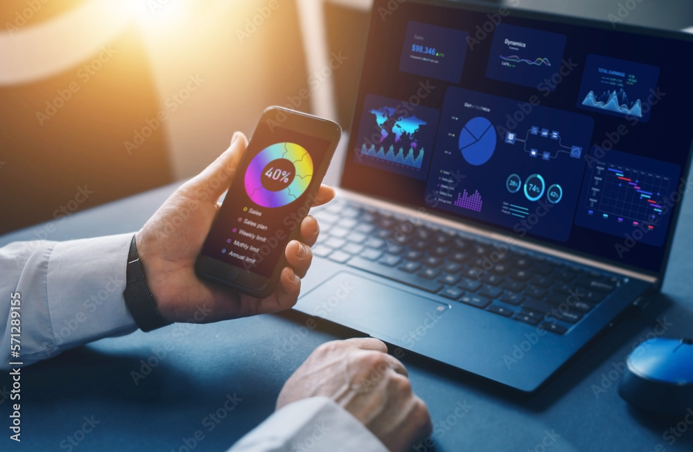 Performance (KPI) indicators and digital marketing analysis. Data ...