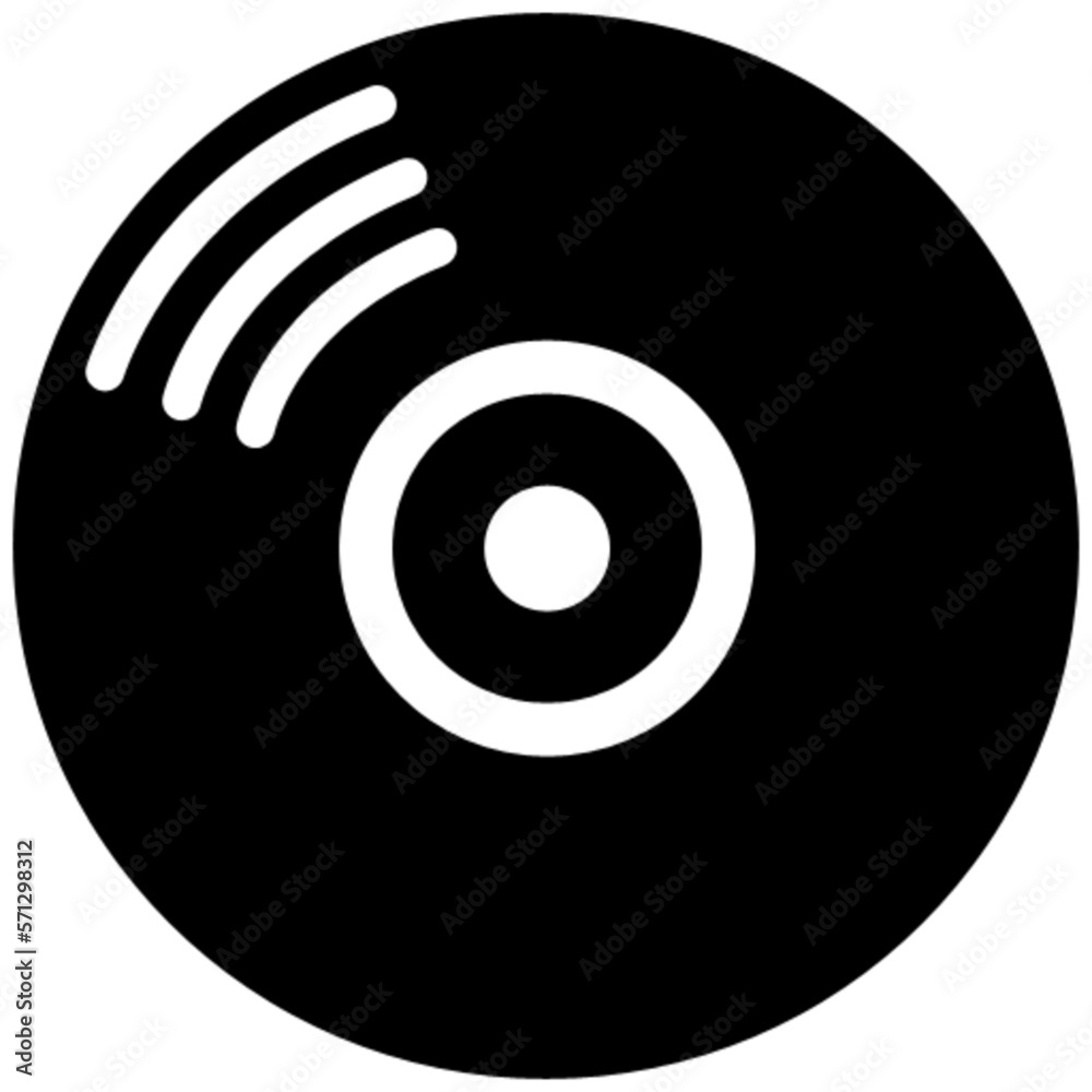 record disk vector, icon, symbol, logo, clipart, isolated. vector ...
