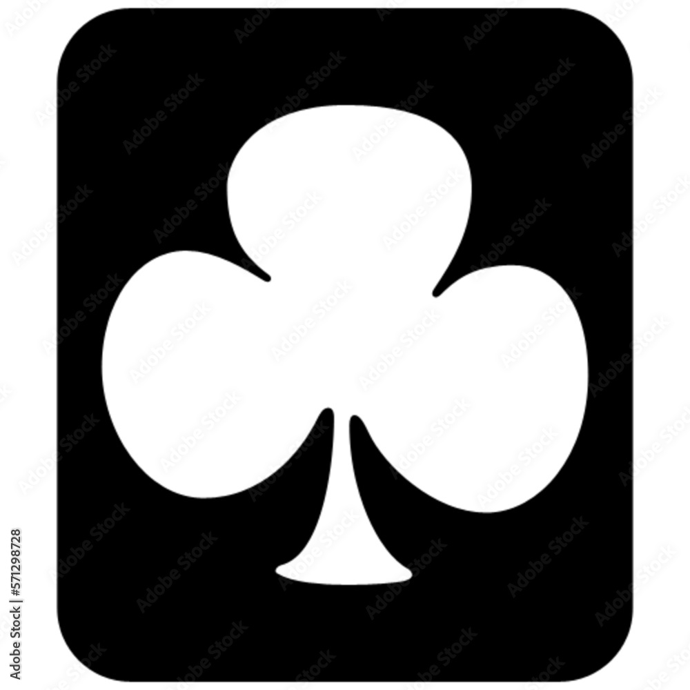clubs playing card vector, icon, symbol, logo, clipart, isolated ...