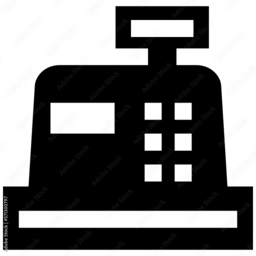 cashier machine vector, icon, symbol, logo, clipart, isolated. vector ...