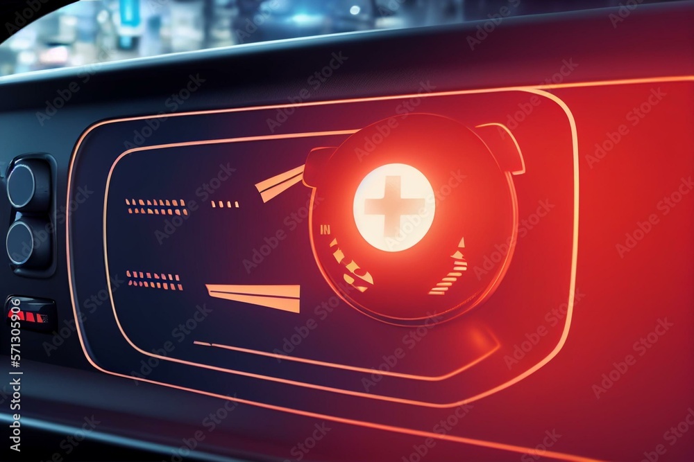 Hazard lights button on panel of auto. Concept of hazard, problem ...