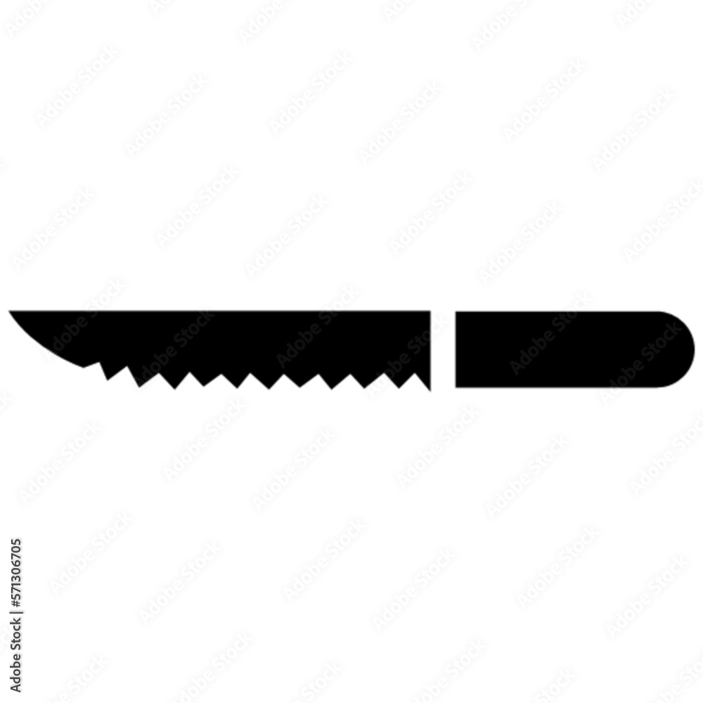 Photo & Art Print serrated knife vector, icon, symbol, logo, clipart ...