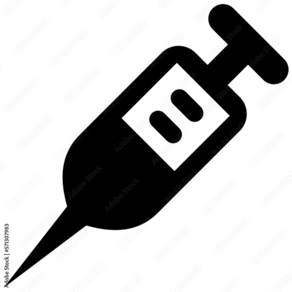 injection vector, icon, symbol, logo, clipart, isolated. vector ...