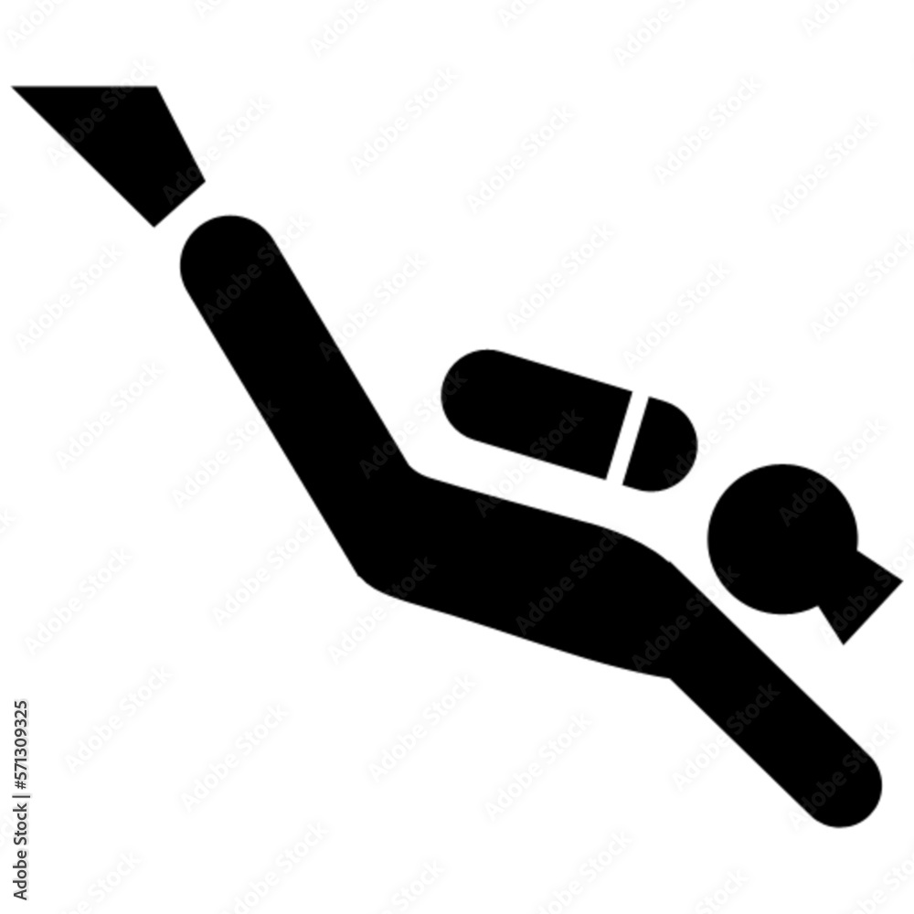 scuba diver vector, icon, symbol, logo, clipart, isolated. vector ...