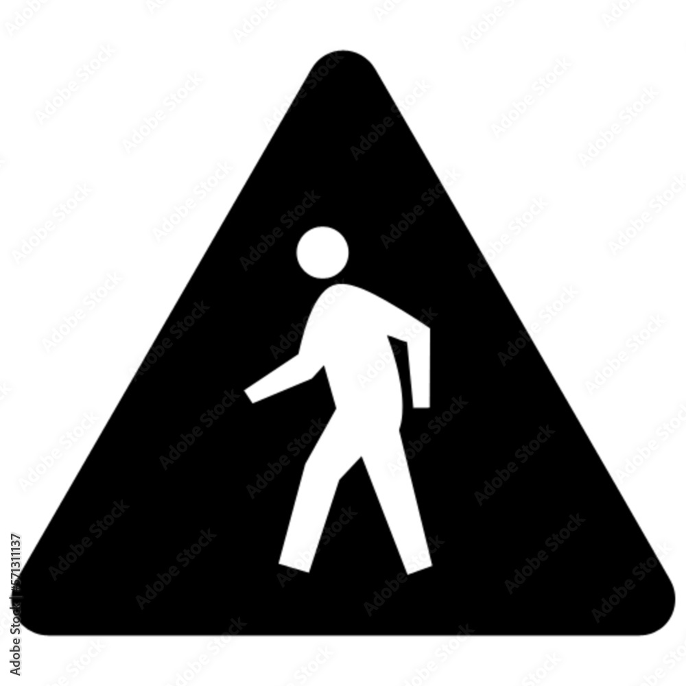 pedestrian walkway sign vector, icon, symbol, logo, clipart, isolated ...