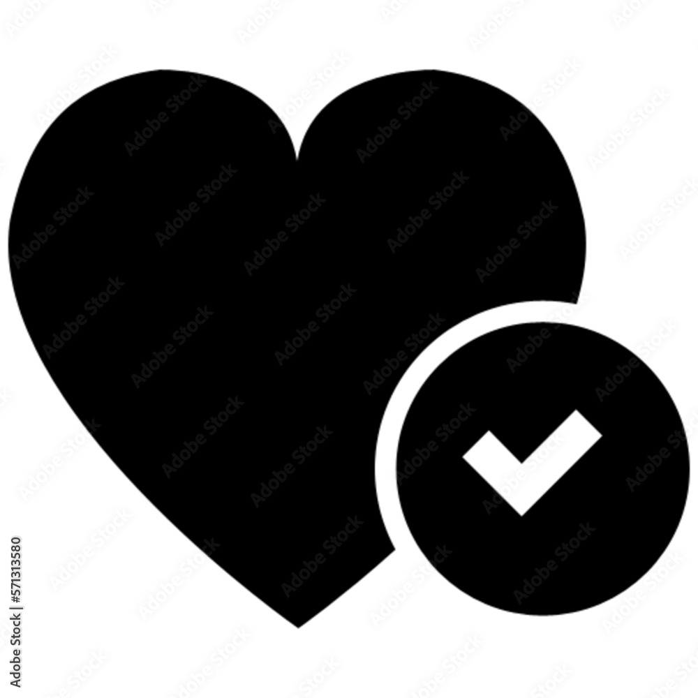 heart check vector, icon, symbol, logo, clipart, isolated. vector ...