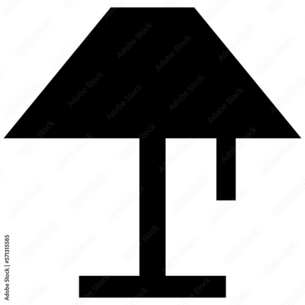 bedside lamp vector, icon, symbol, logo, clipart, isolated. vector ...