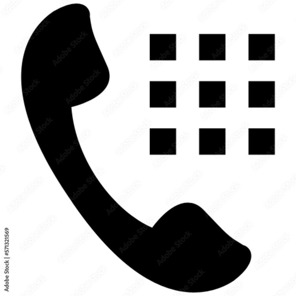 telephone dial pad vector icon symbol logo clipart isolated. vector ...