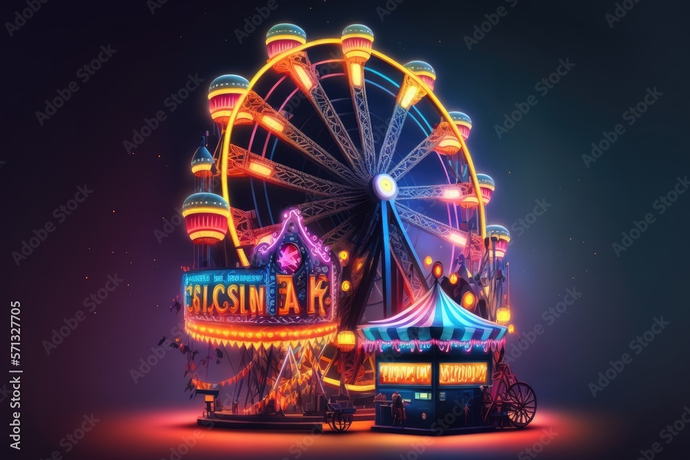 amusement park Funfair and carnival rides generative ai Funtime ...