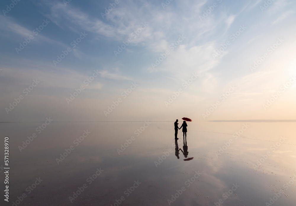 Beautiful Salt Lake Tuz Golu in Turkey. One of the largest salt lakes ...