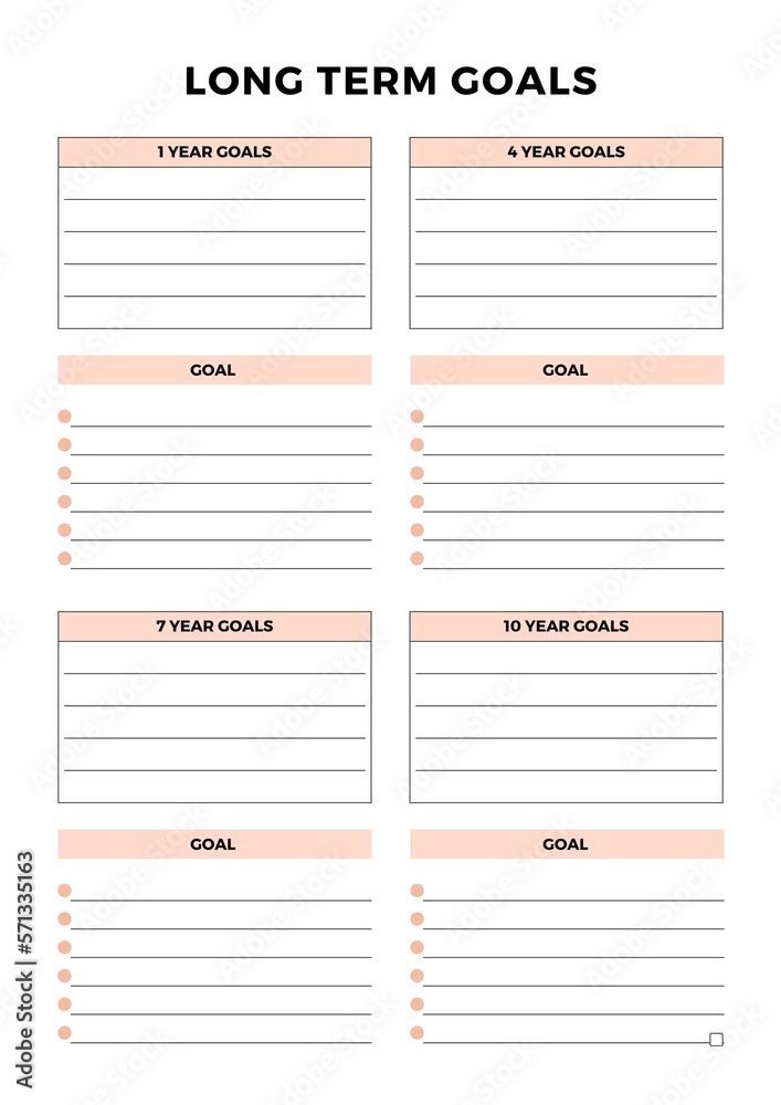 Minimalist planner pages templates. Printable Life & Business Planner ...