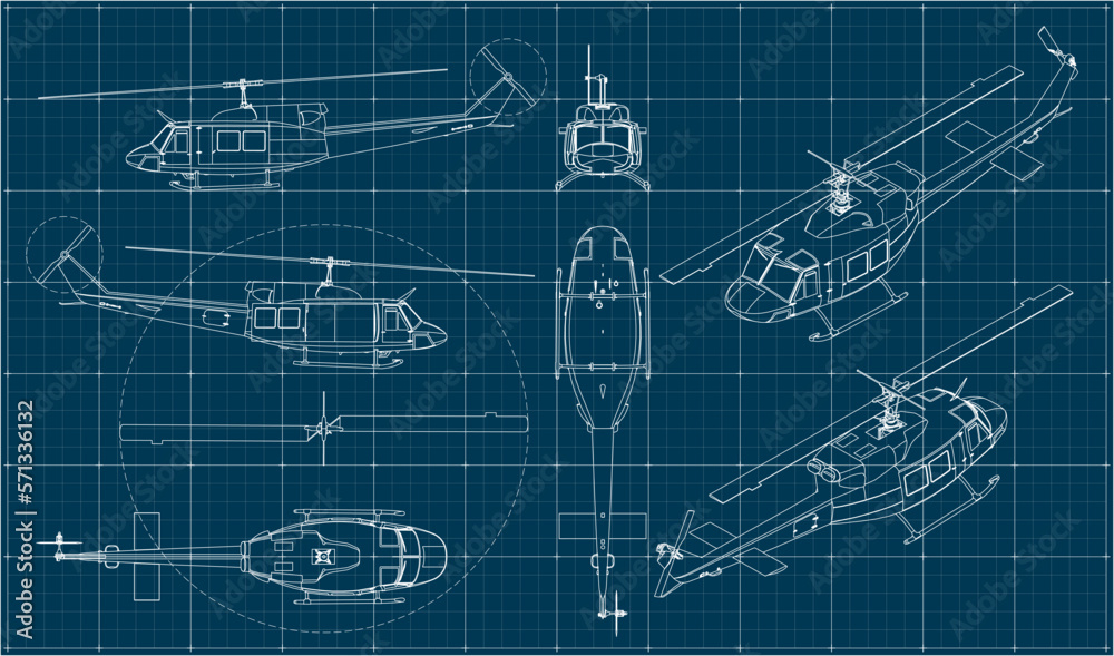 Combat military helicopter us army. Fighting vehicle during the Vietnam ...