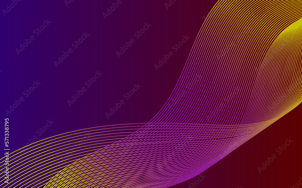 Abstract line art design background isolated on a gradient background ...