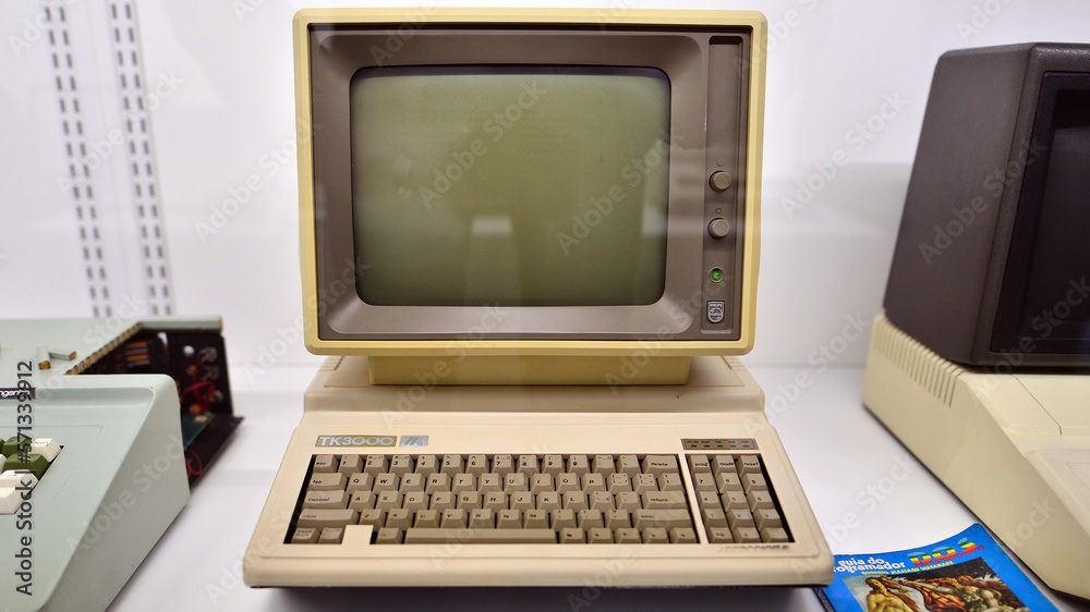 Warsaw, Poland. 10 February 2023. Inside the Apple Museum. TK 3000 II e ...
