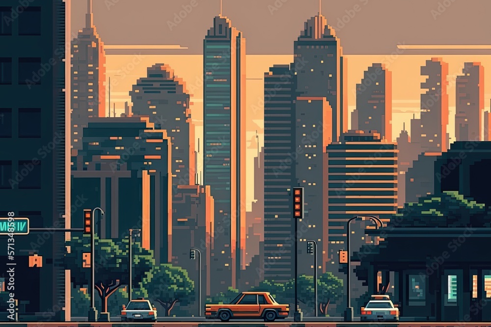 llustration of a game level design background - Created with generative ...