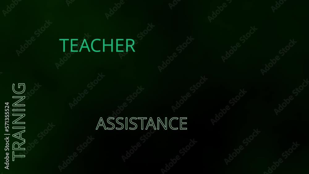 Animated coaching terms word cloud for professional training and ...