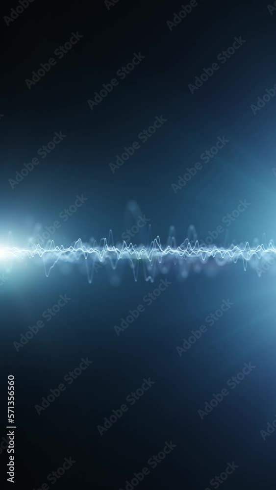 Digital technology detailed wavy lines on clean copy space shiny blue ...
