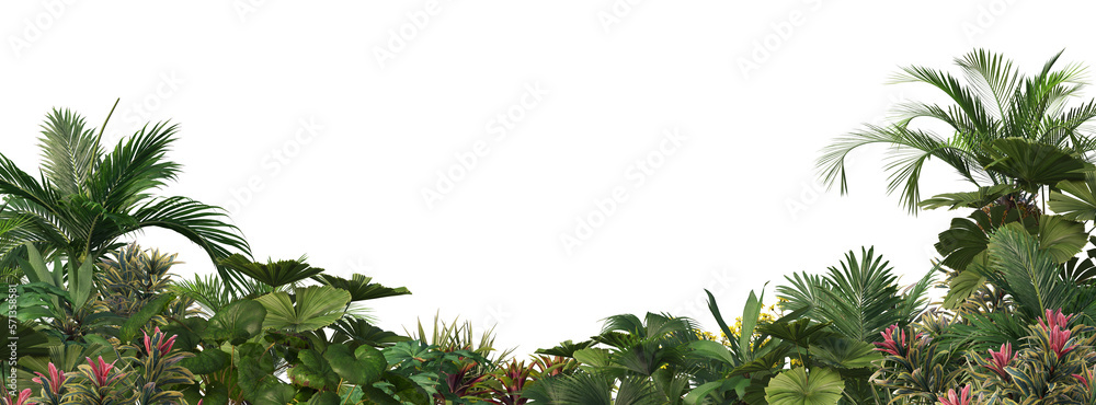Trees and plants in the garden on a transparent background. Stock ...