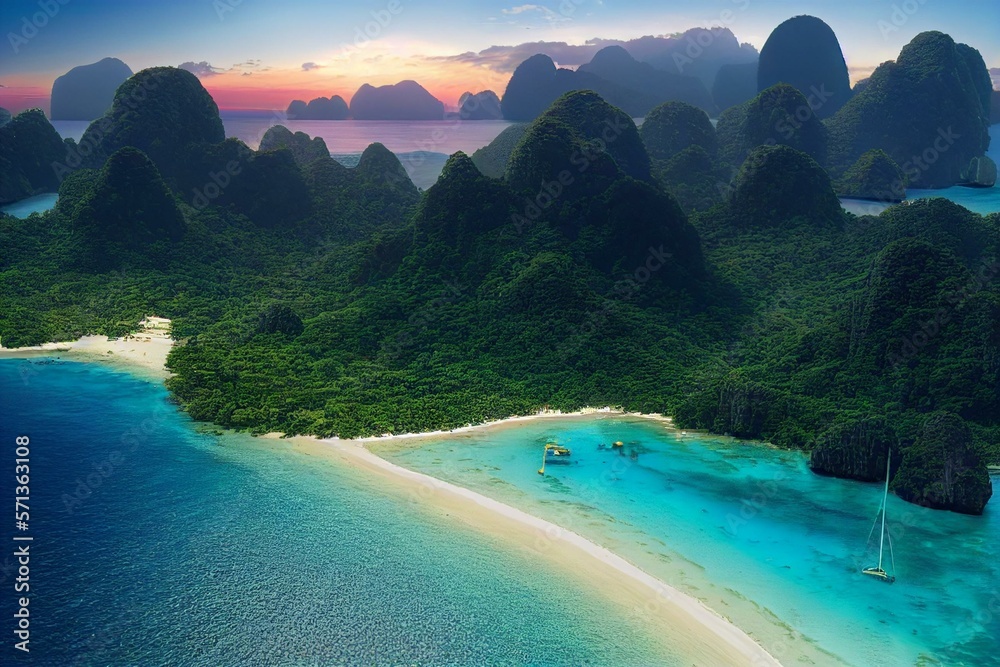 Coastal Scenery of El Nido, Palawan Island, The Philippines, a Popular ...
