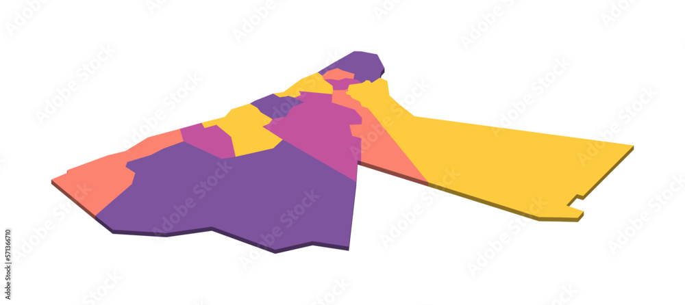 Jordan political map of administrative divisions - governorates ...