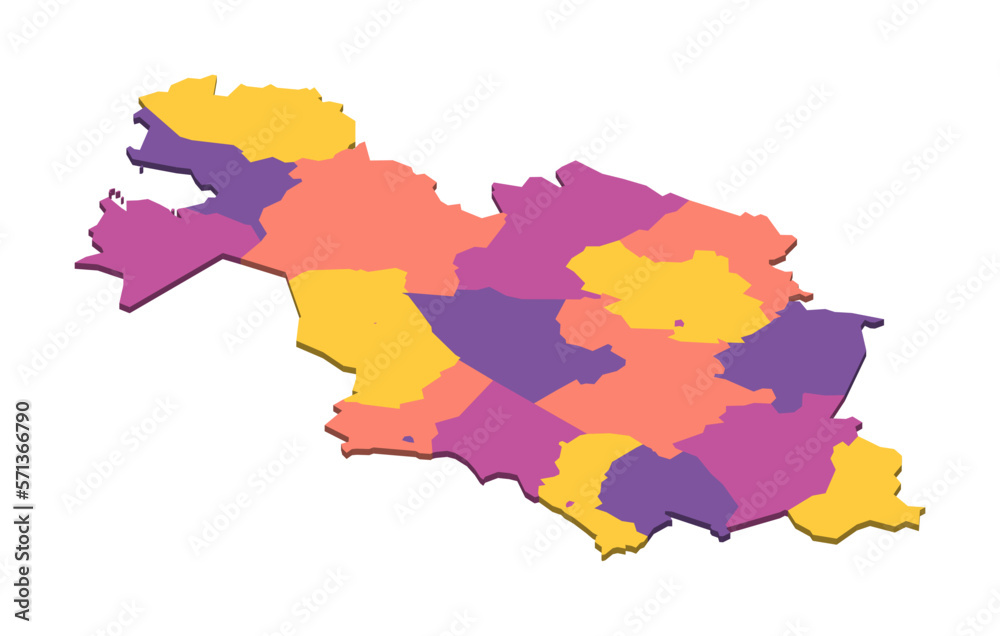 Kazakhstan political map of administrative divisions - regions and ...