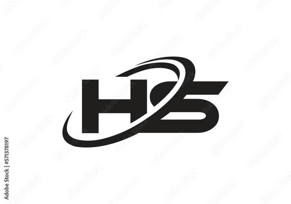 HS text logo design for your business Stock Vector | Adobe Stock