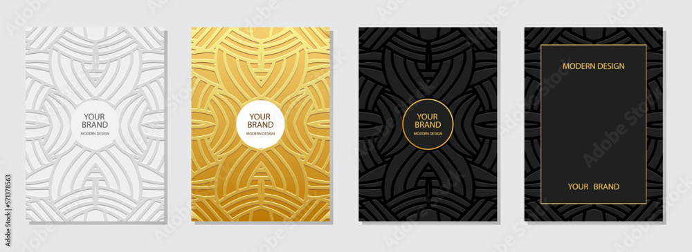 Vecteur Stock Cover set, vertical templates. Abstract collection of ...