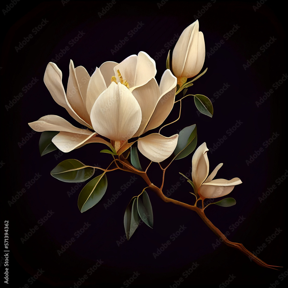 Abstract Magnolia Flower Painting | Best Flower Site