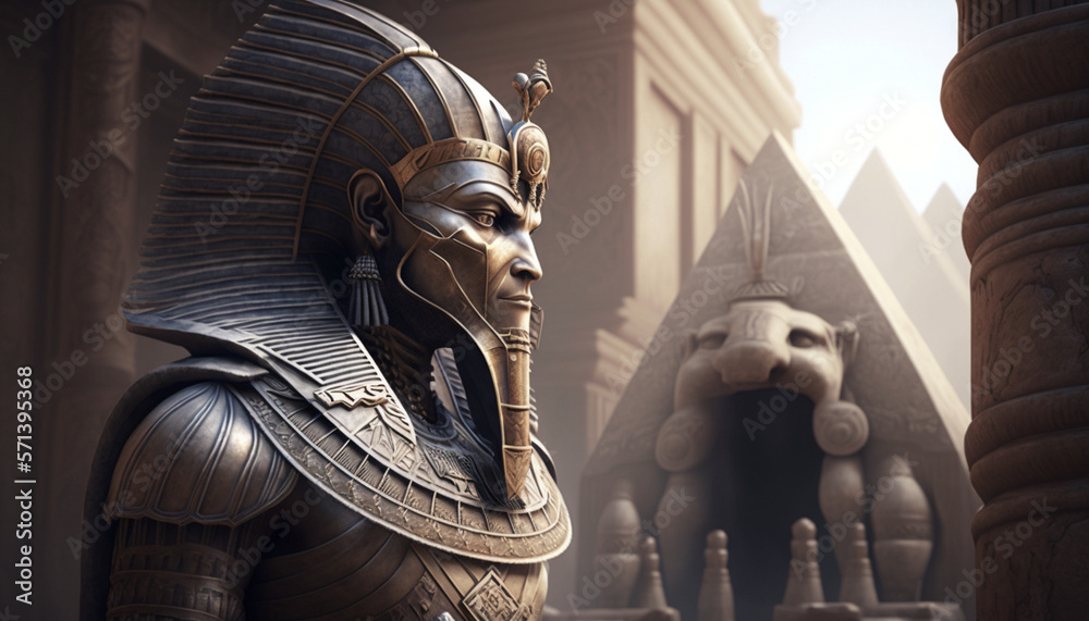 Pharaoh from ancient Egypt Stock Illustration | Adobe Stock