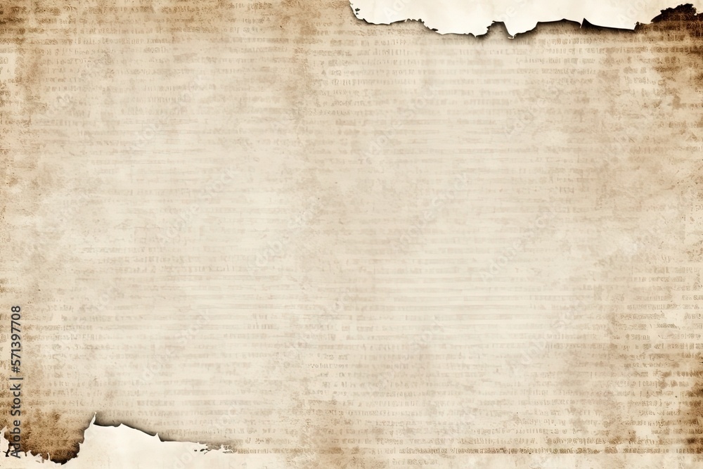 OLD SCRATCHED NEWSPAPER PAPER BACKGROUND, BROWN GRUNGE PATTERN WITH ...