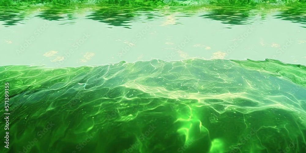 transparent, blurry, clear water surface with splash and bubble in a ...