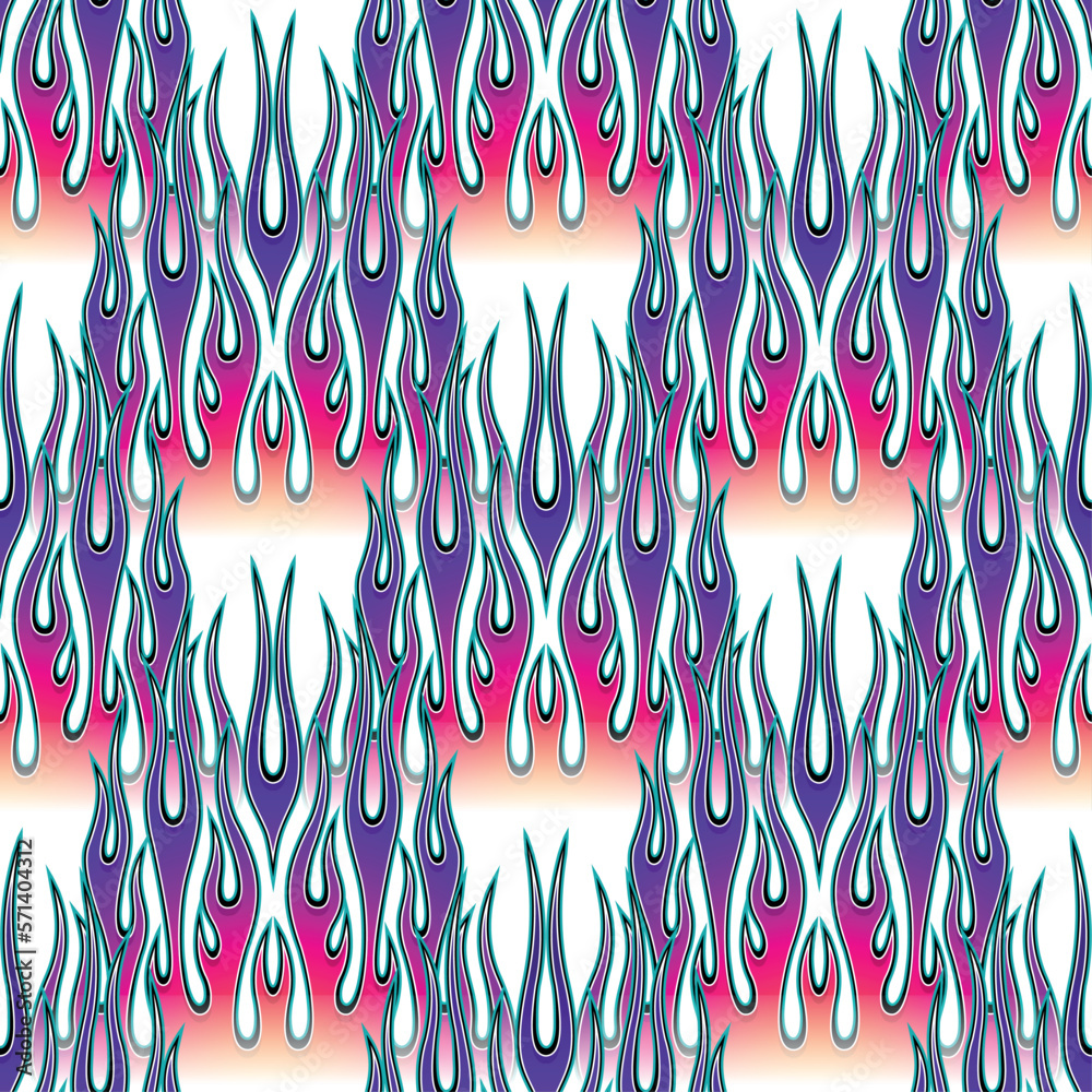 Fire flames seamless pattern vector illustration. Vector fire seamless ...