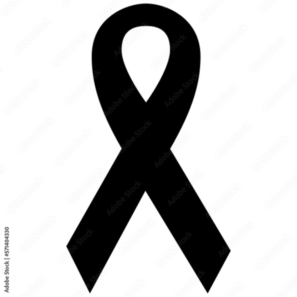 black ribbon vector, icon, symbol, logo, clipart, isolated. vector ...