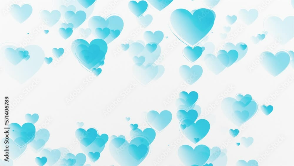 Heart icons moving animation, Flat style like and love symbol, The ...