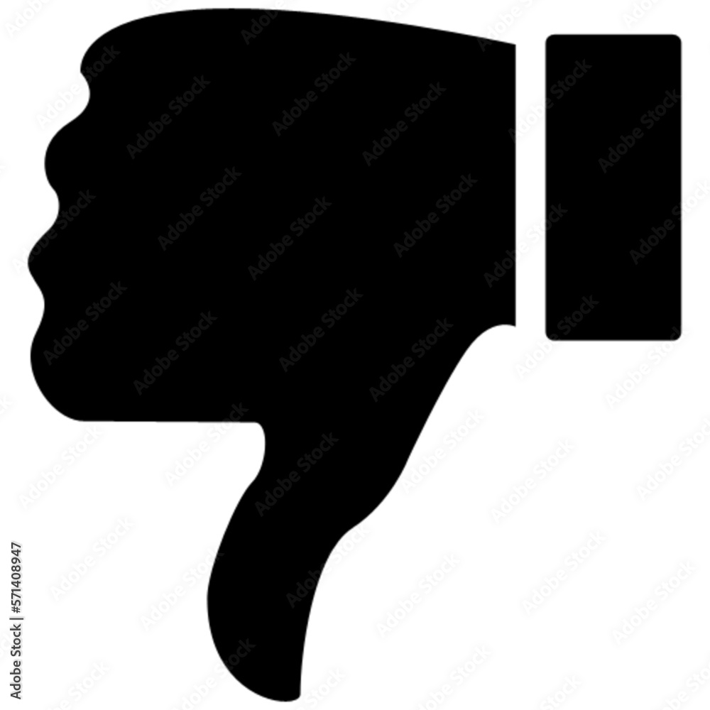 thumb down vector, icon, symbol, logo, clipart, isolated. vector ...