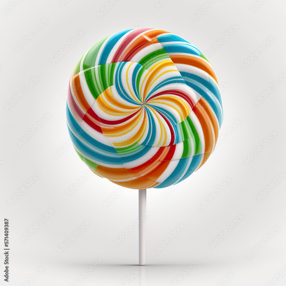Tutti Fruity Rainbow Lollipops. Nice round lollipop with many colors ...