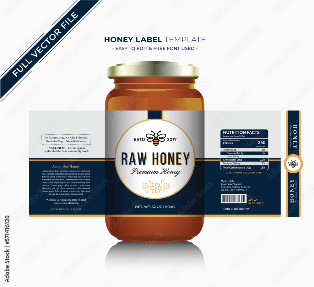 Honey label and natural honey design with honey vector new honey jar ... Honey label and natural honey design with honey vector new honey jar ...