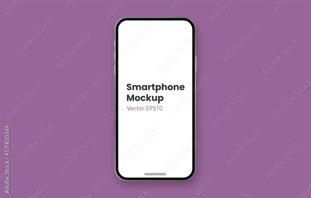 Realistic Smartphone Mockup Device Ui Ux Mockup For Presentation Template Smartphone Vector