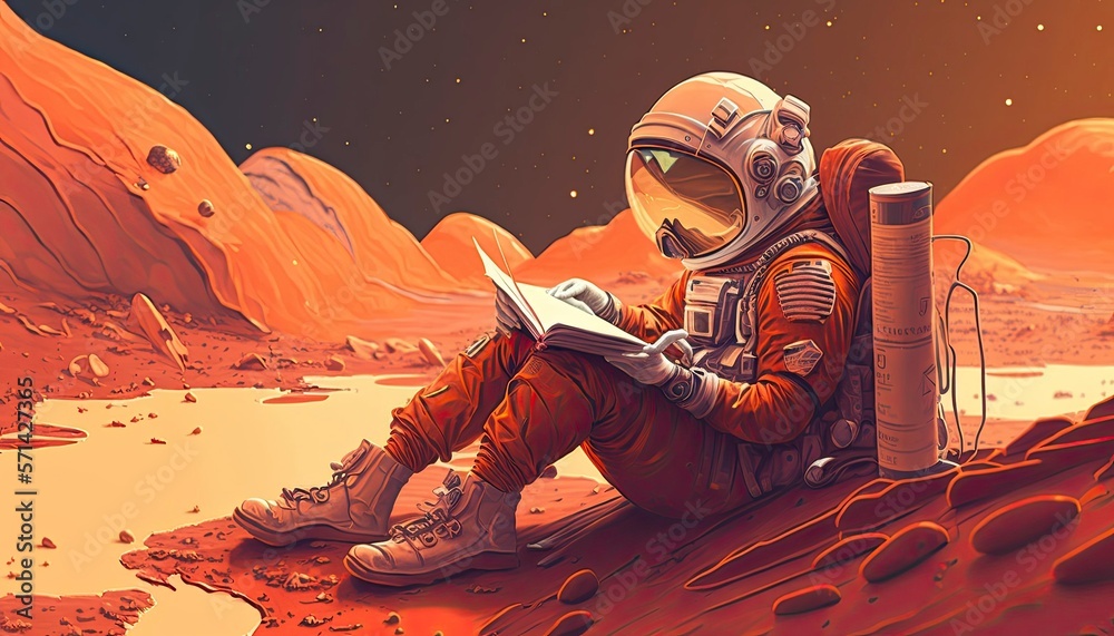 Astronaut With A Book