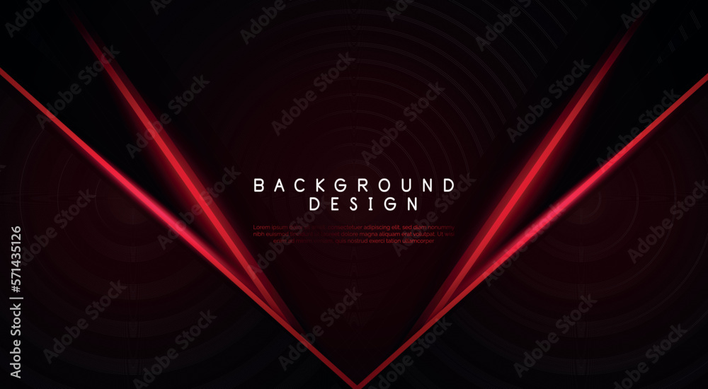 Abstract black red gaming background with modern luxury neon red light ...