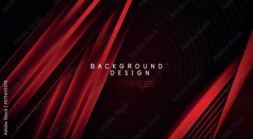 Abstract black red gaming background with modern luxury neon red light ...